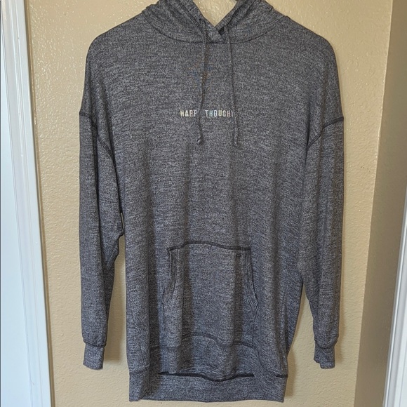 Gilly Hicks | Shirts | Gilly Hicks Charcoal Hoodie With Positive Print ...